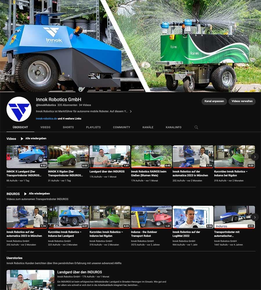 Videos that inspire & inform - The new Innok Robotics YouTube channel